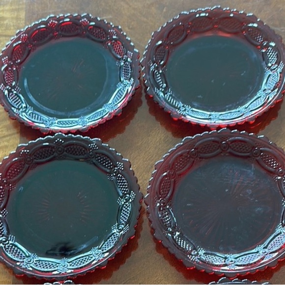 Avon | Dining | 876 4 Pcs Vintage Avon Cape Cod Ruby Red Collection ...